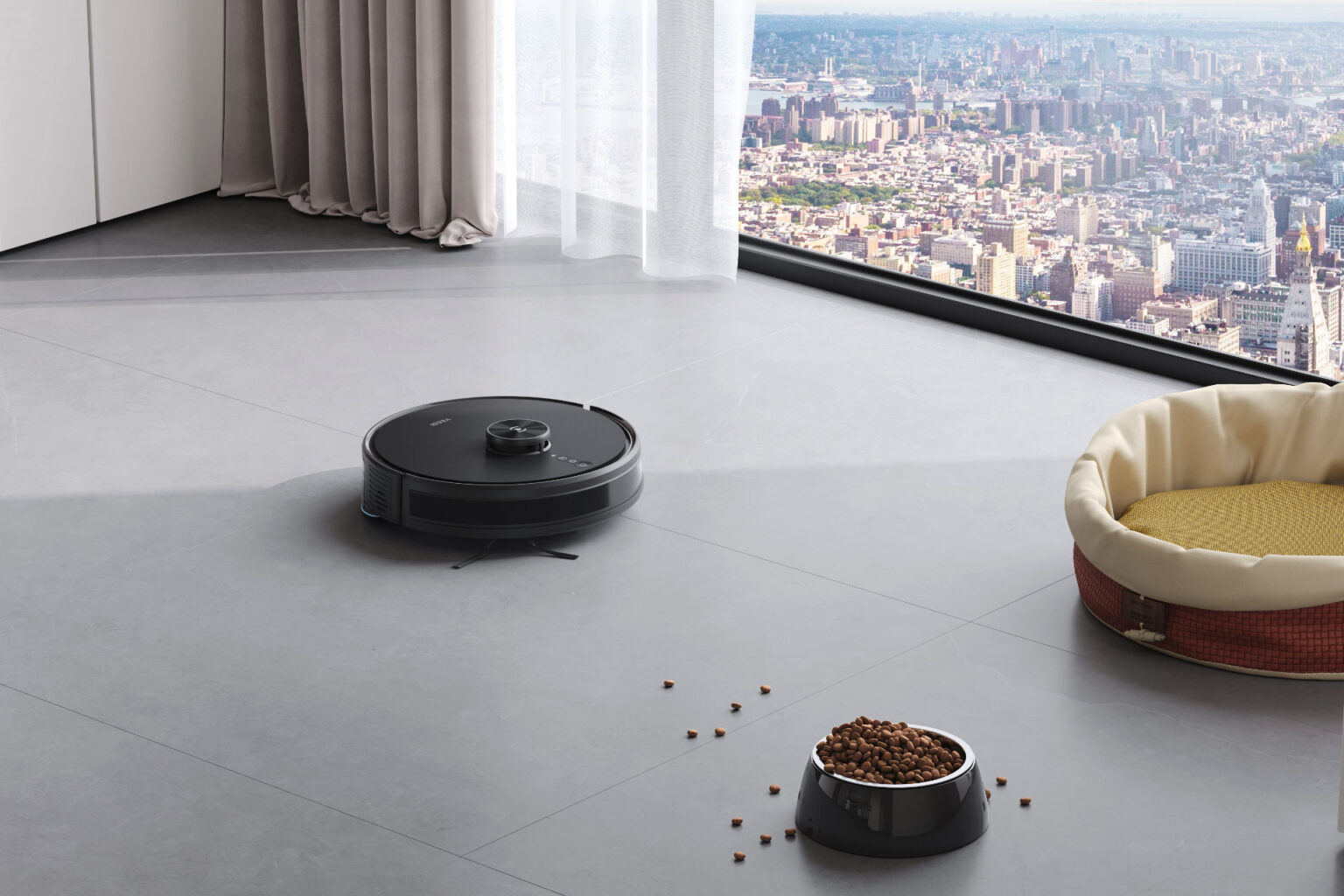 Powerful Ecovacs Deebot X8 robot washes itself outside the dock